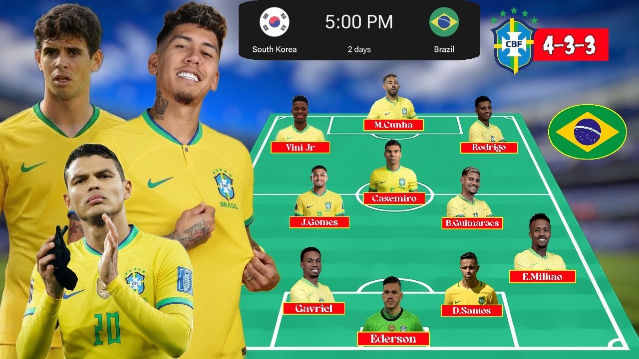 Brazil Potential Starting Lineup For This Match With Carlo Ancelotti 🔥 ...