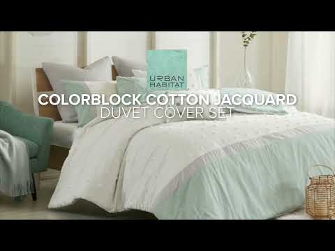 The Myla 7 Piece Cotton Jacquard Duvet Cover Set - Urban Habitat