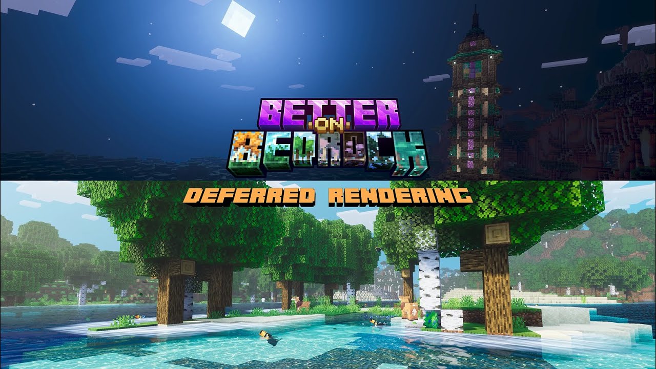 Minecraft Better on Bedrock + Deferred Rendering = stunning! - YouTube