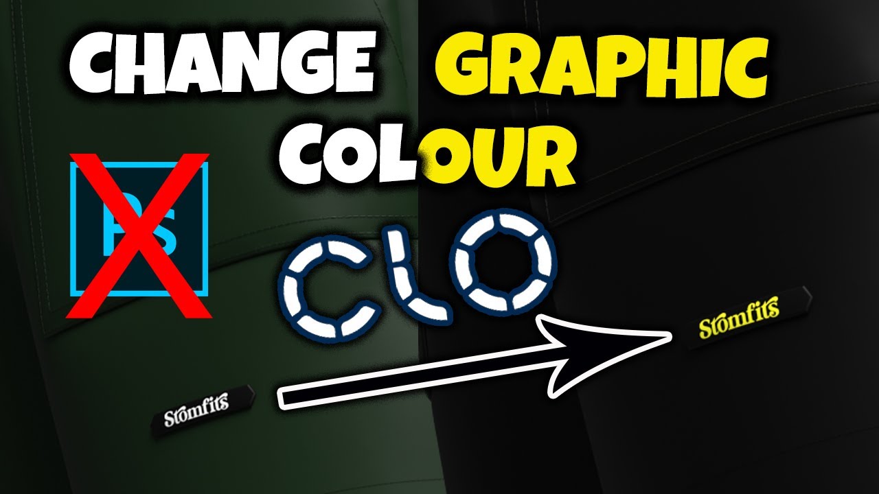 Change Graphic Colour on Clo3d/Marvelous Designer - No Photoshop - YouTube