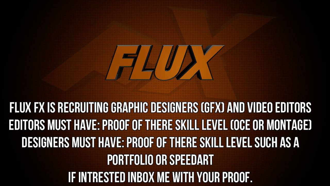NEW GFX TEAM ! Flux FX NEW Team and Channel link in description - YouTube