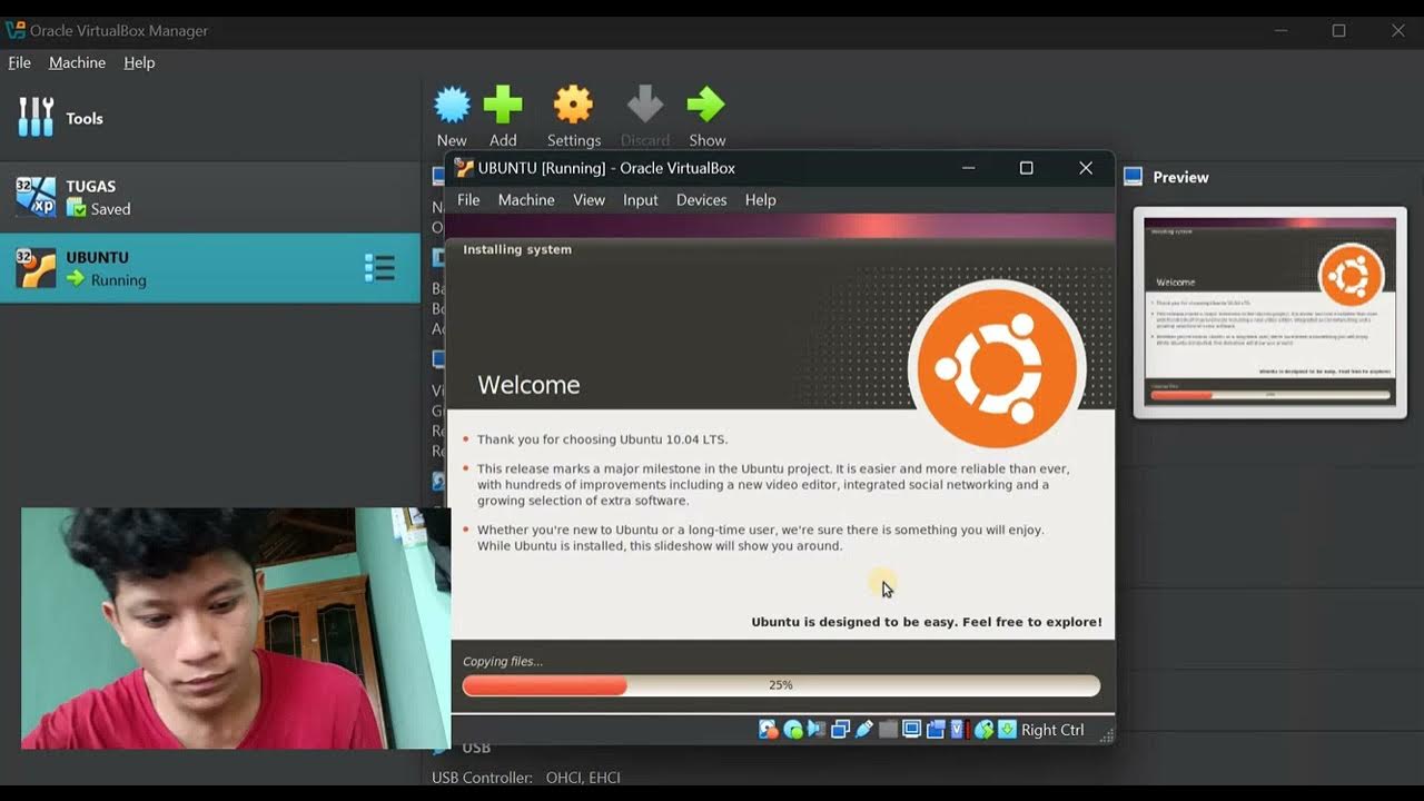 cara menginstal Ubuntu menggunakan virtual box - YouTube