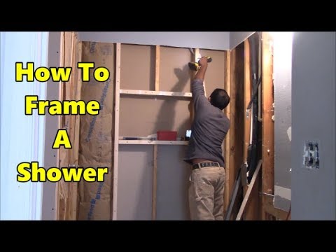 How To Frame A Shower (Part 1 Of 4) - YouTube