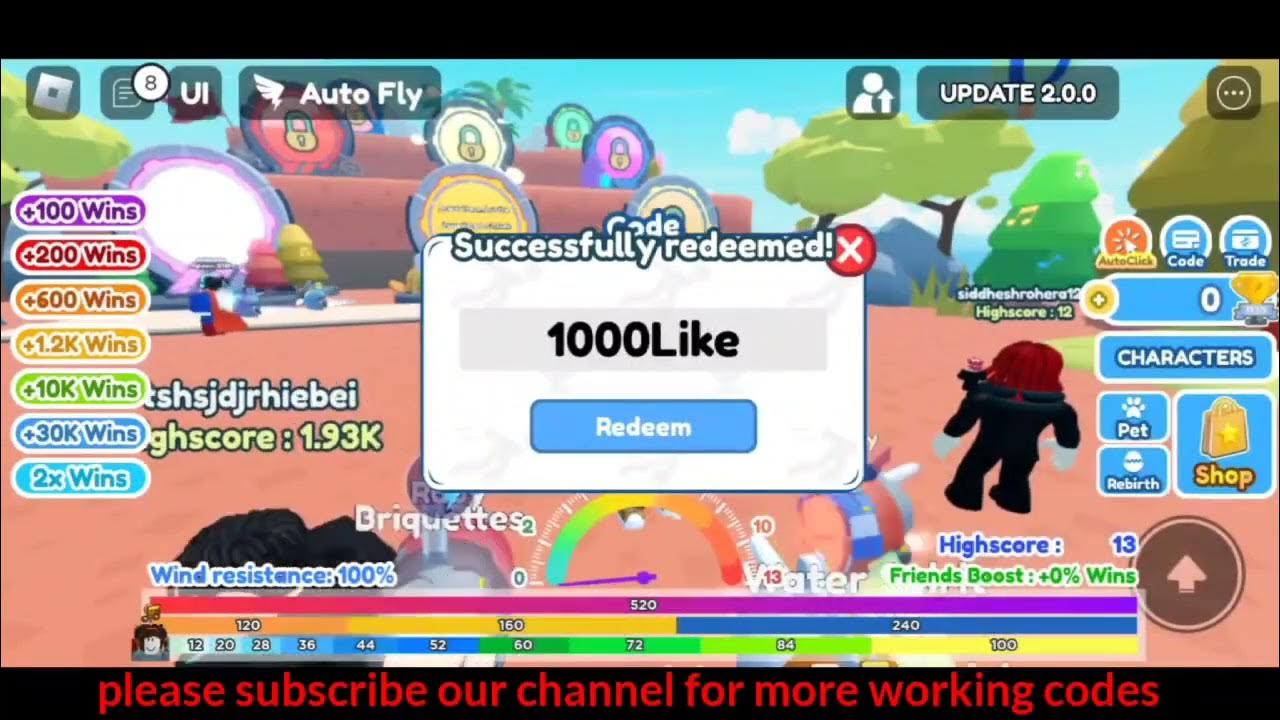 All *New* Roblox Flying Race Clicker Codes (December 2022) - YouTube