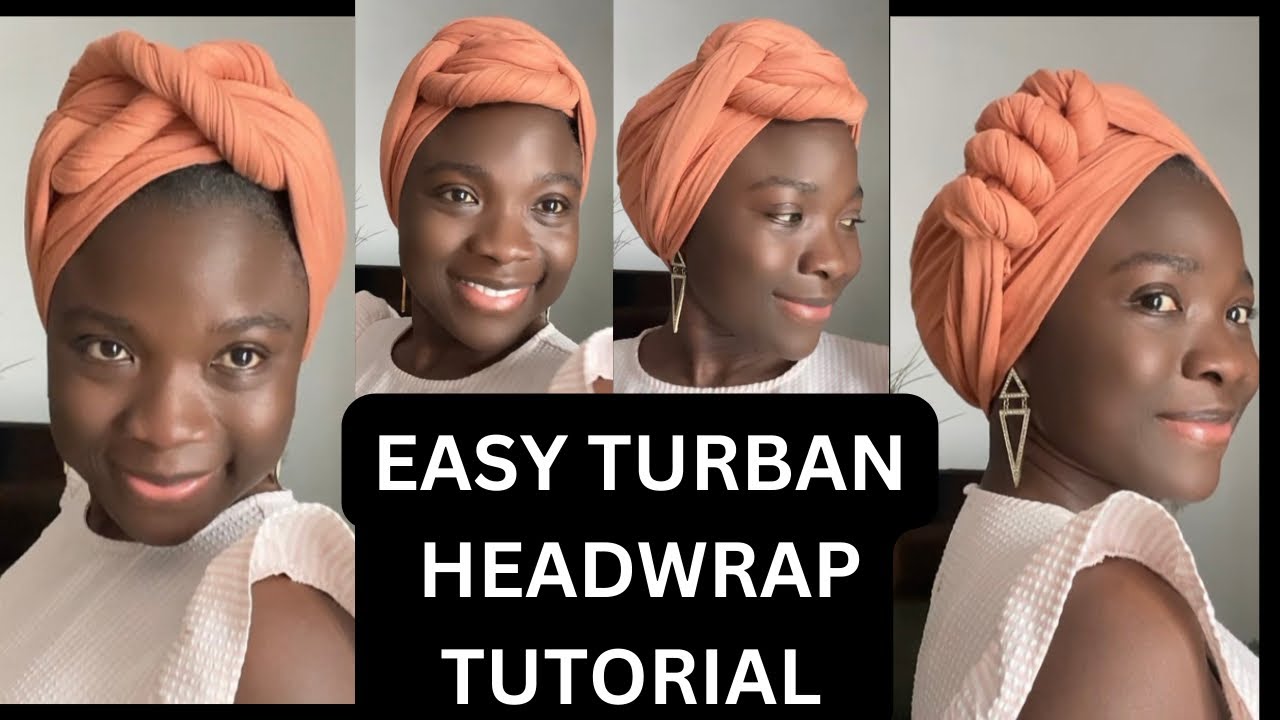 QUICK & EASY TURBAN HEADWRAP TUTORIAL || JERSEY SCARF - YouTube