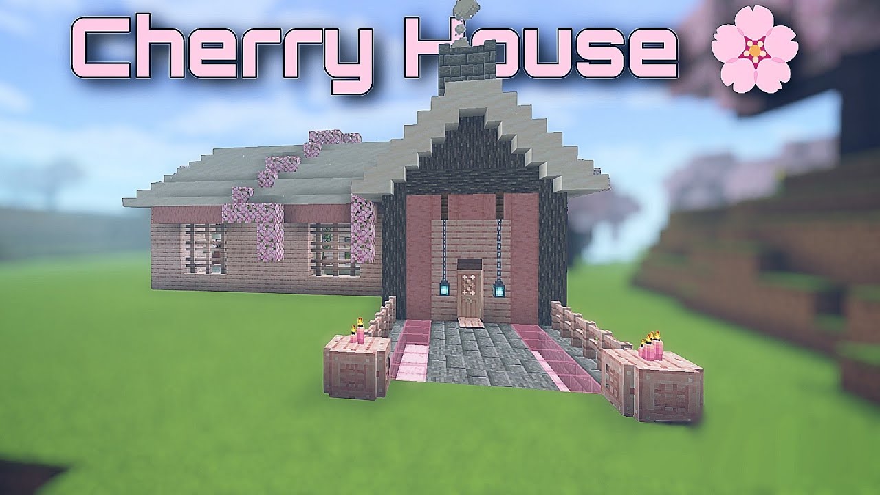 HOW To BUILD CHERRY House (Minecraft_Cherry blossom update) - YouTube