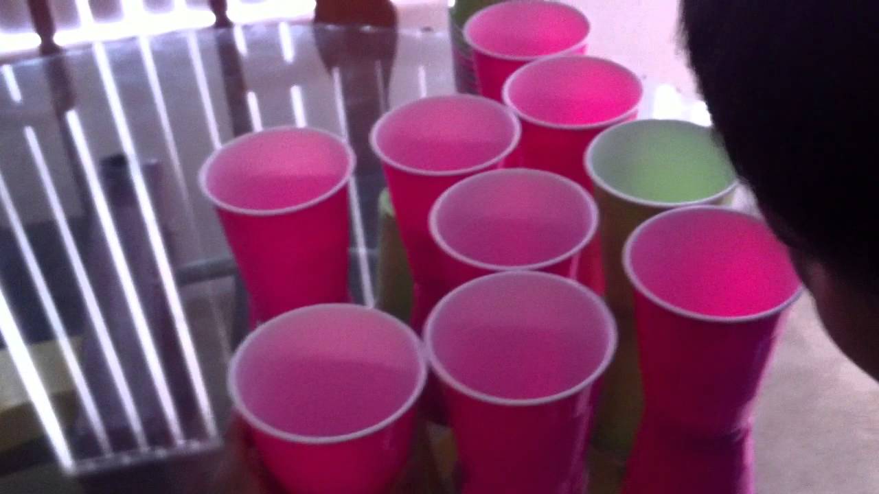 Epic cup stack fail - YouTube