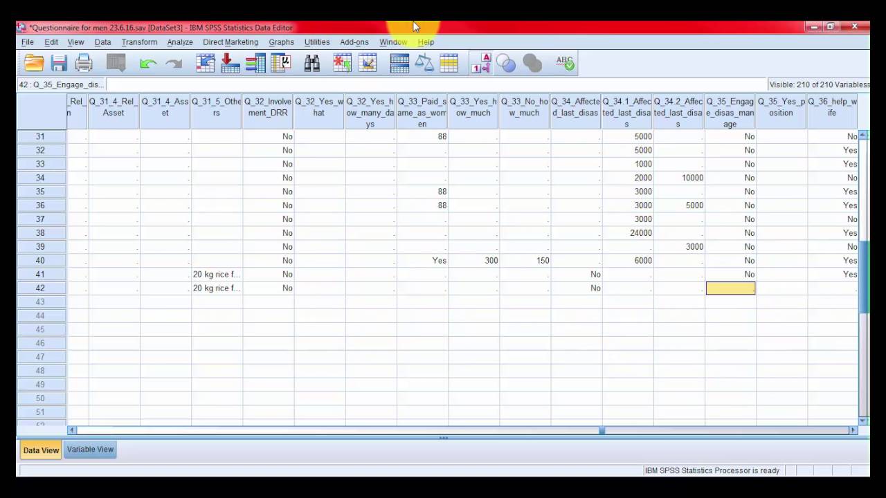 Sample data entry in spss || sample 5 Part 4 || - YouTube