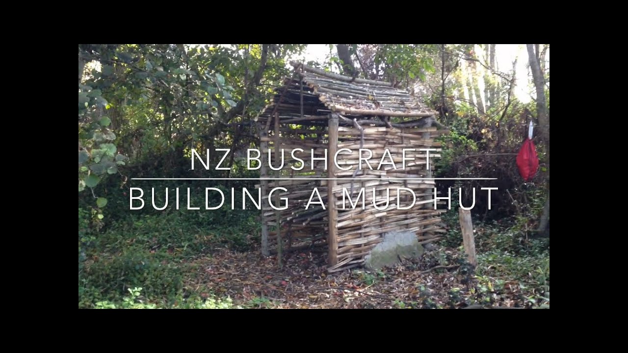 NZ Bushcraft: Building a Mud Hut Part 11 - YouTube
