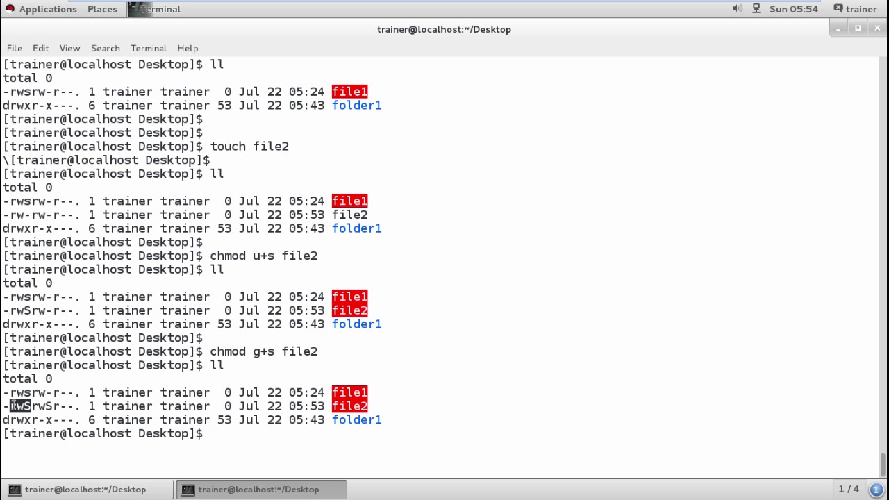 Linux - Suid and guid permission - YouTube