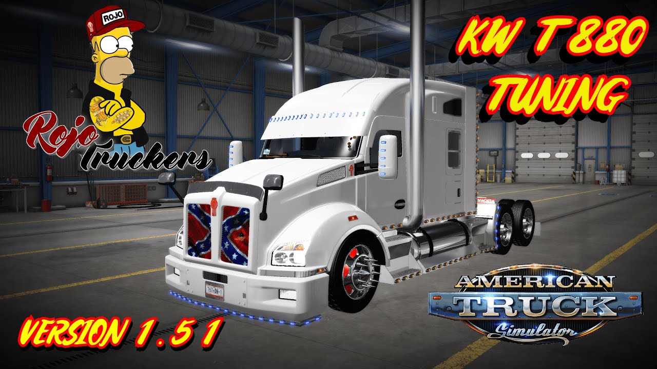 KENWORTH T880 MULTIVERSION MOD ATS EL ROJO TRUCKERS MEXICO - YouTube