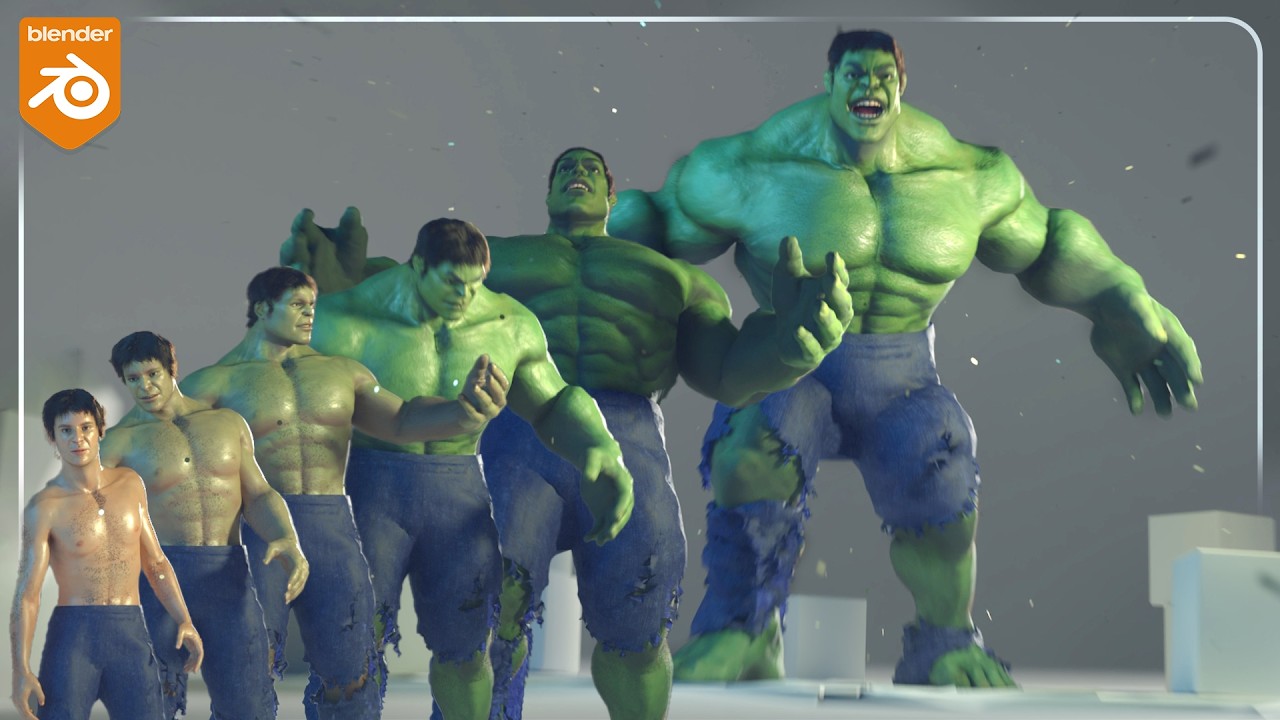 I Made The Hulk Transformation in Blender - YouTube