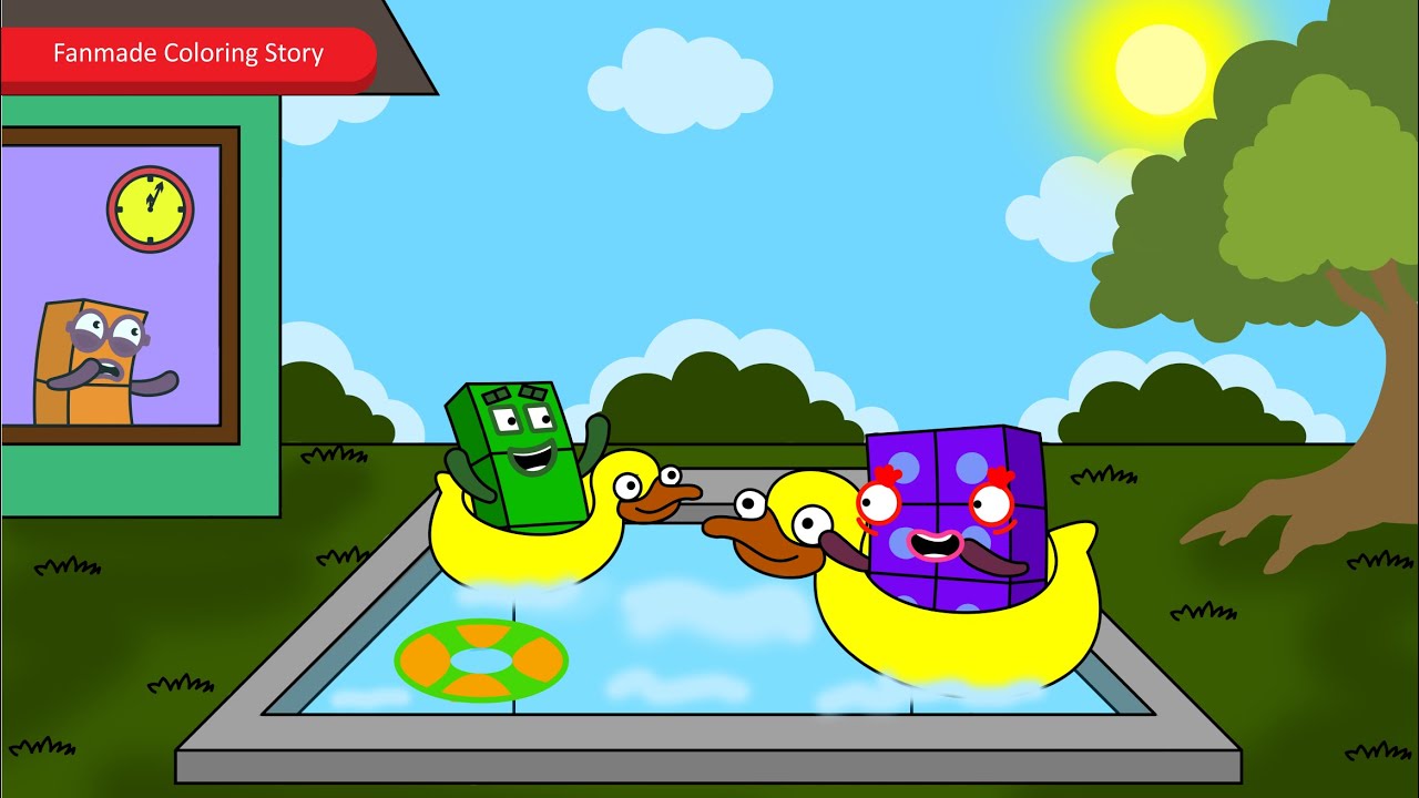 The weather is very HOT! SUITABLE FOR SWIMMING | Numberblocks Fanmade ...