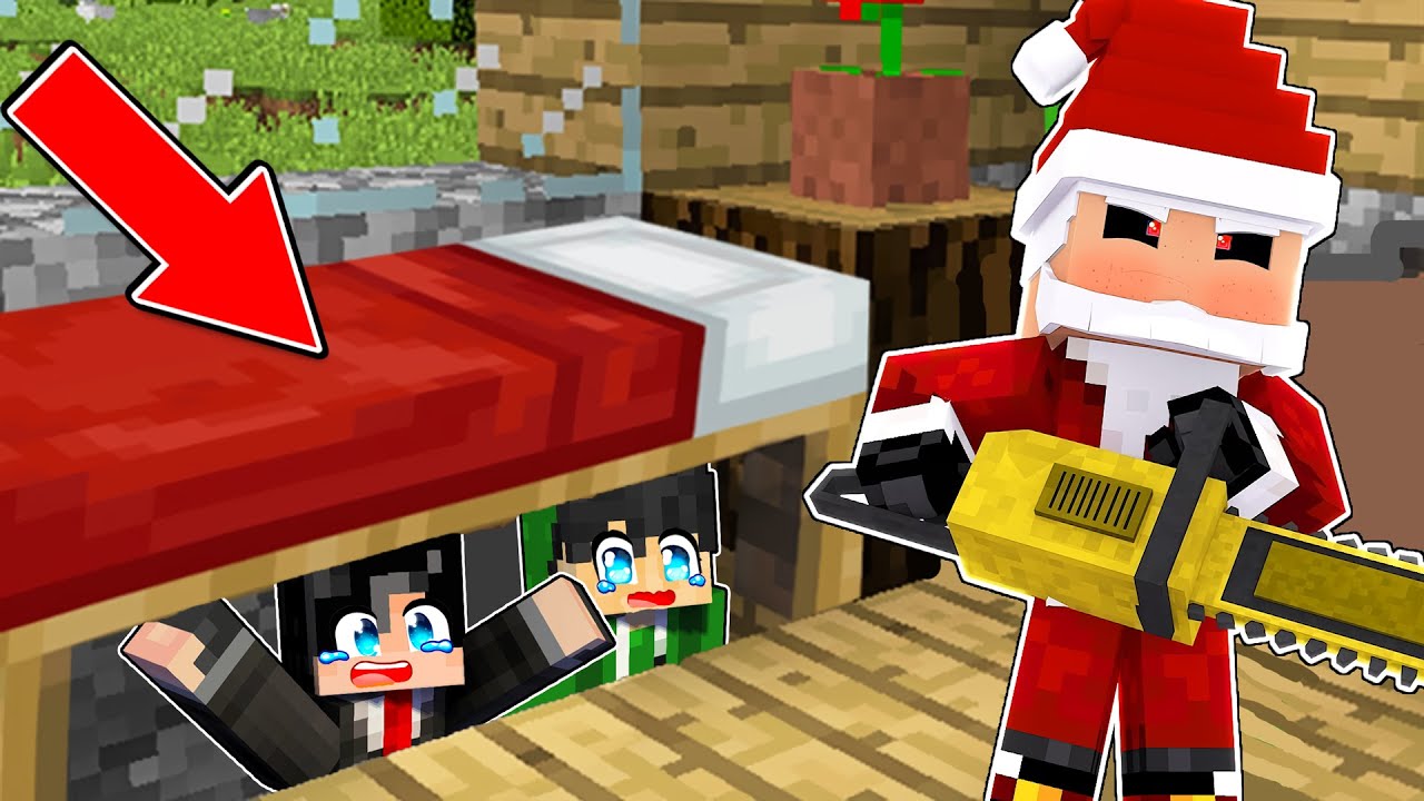 Escape From EVIL SANTA CLAUS in Minecraft! - YouTube