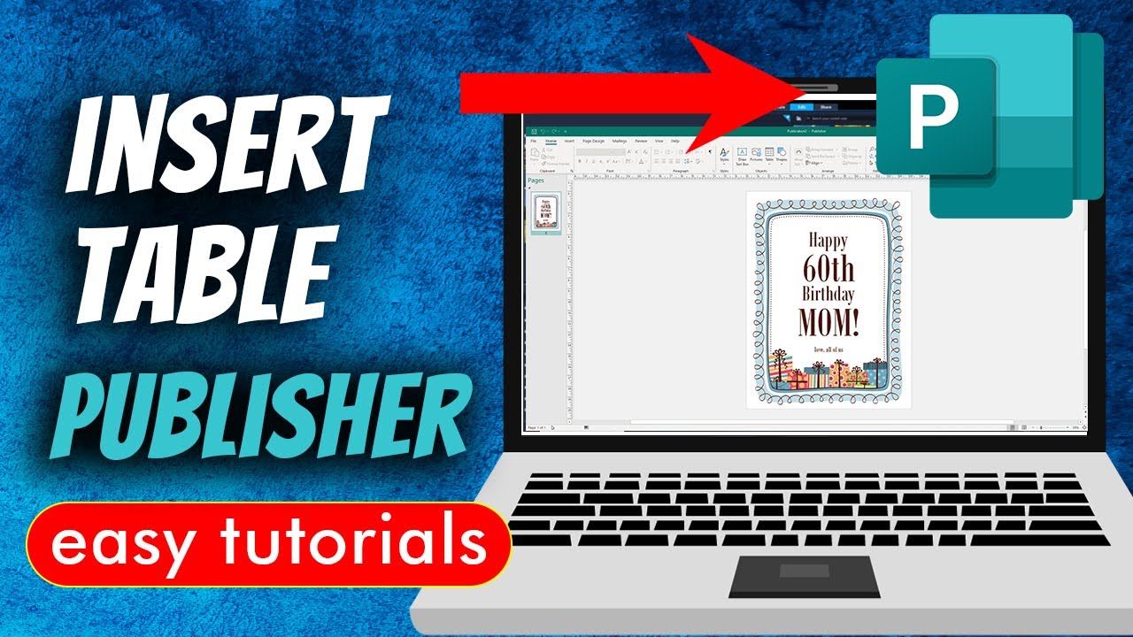 How To Insert Table In Microsoft Publisher - YouTube