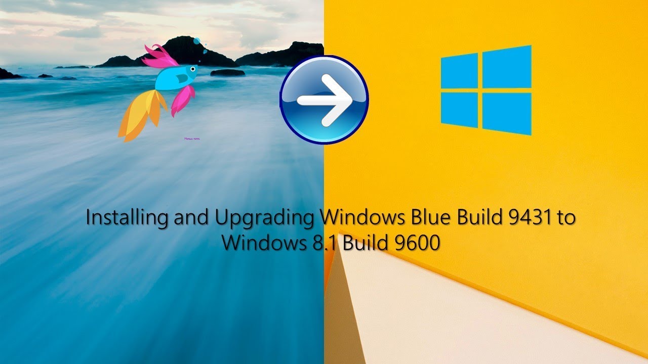 Installing and Upgrading Windows Blue Build 9431 to Windows 8.1 Build ...