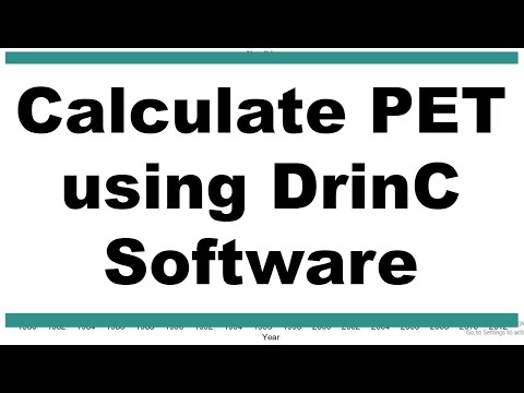 How to Calculate PET using DrinC Software | Potential Evapotranspiration | PET | DrinC Software ...