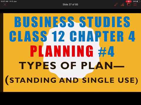 Business studies Class 12 Chapter 4 : Planning ( types of plans) - YouTube