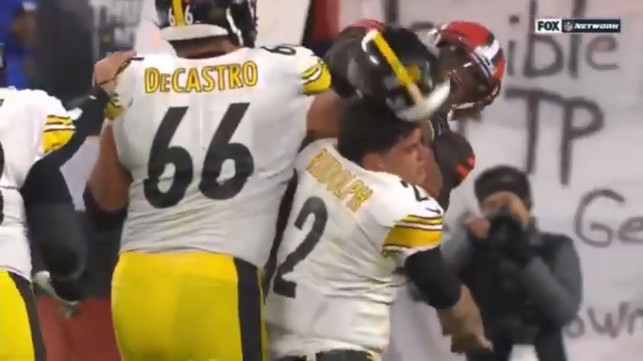 Cleveland Browns vs Pittsburgh Steelers fight 11-14-19 - YouTube
