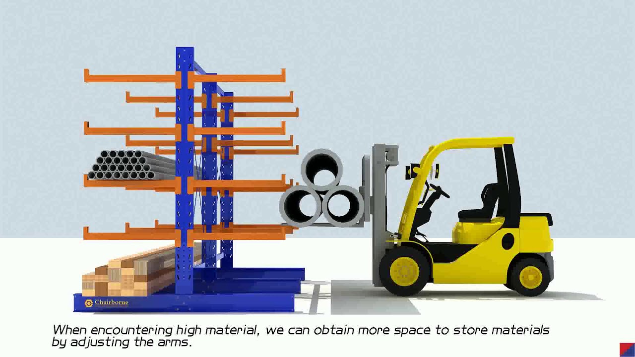 cantilever racking | cantilever rack | pipe rack system - YouTube