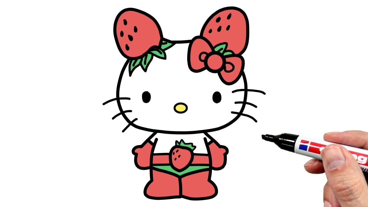How to Draw Ichigoman From Sanrio - YouTube