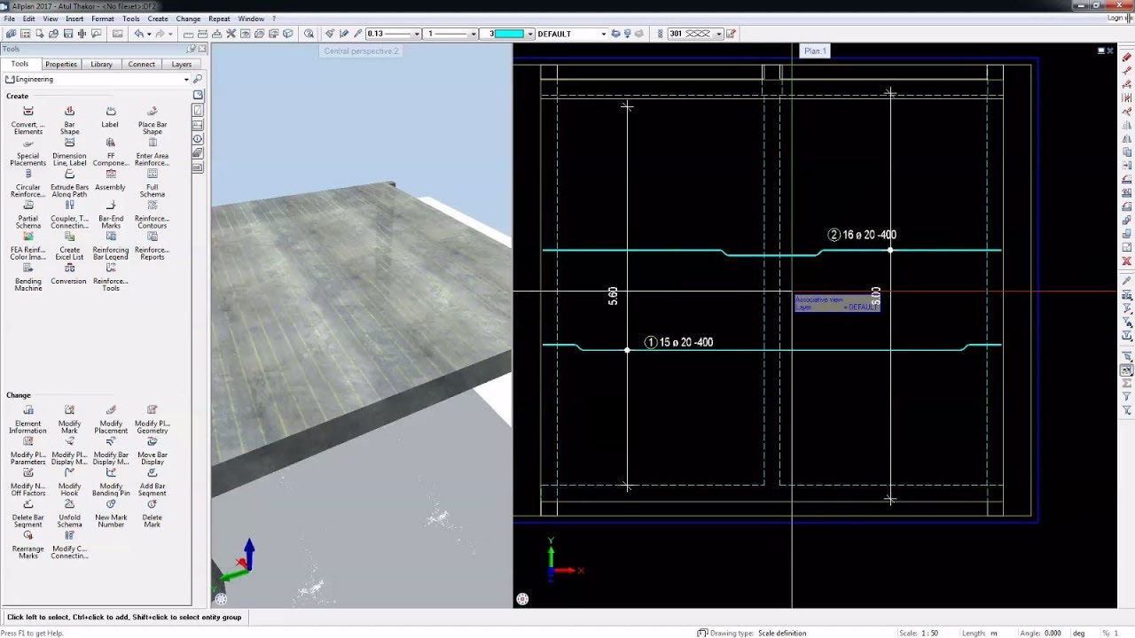 #11 Reinforcing a slab with inclined bars - YouTube