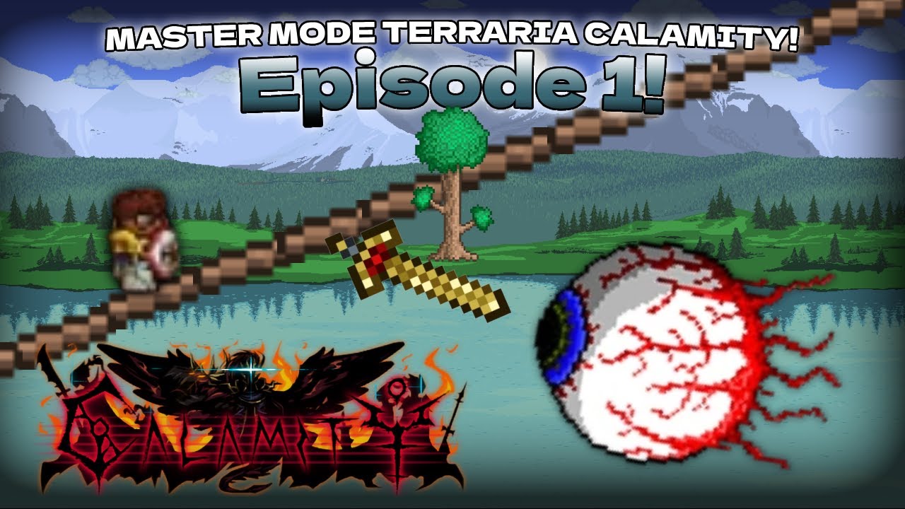Taking down the Eye! (Master mode Terraria Calamity Episode 1) - YouTube