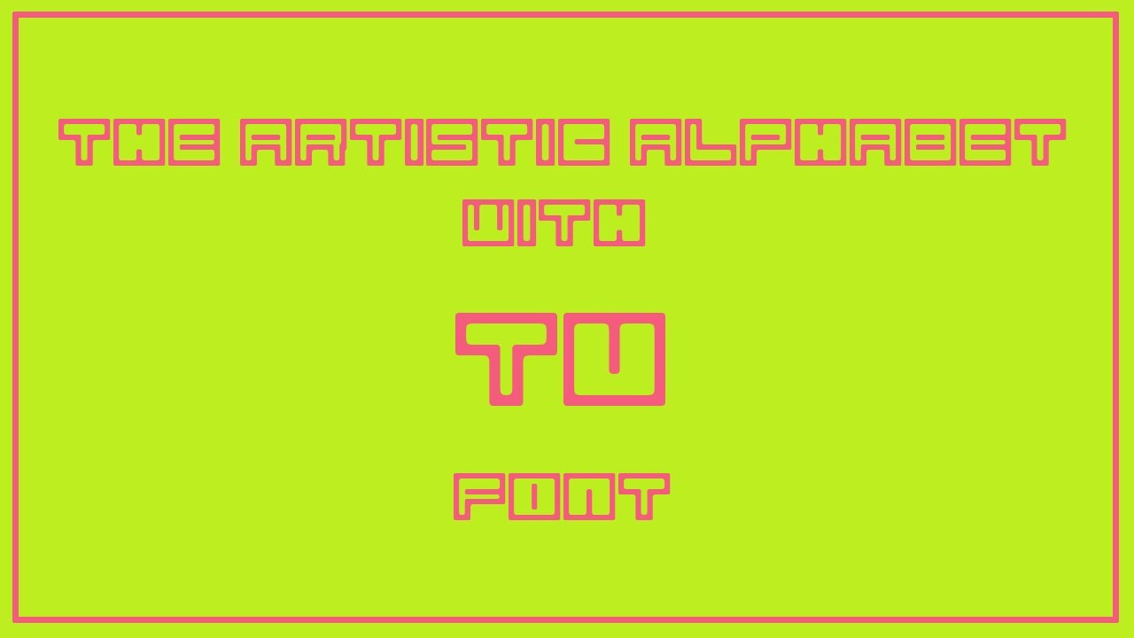 The Artistic Alphabet with T V Font #shorts - YouTube