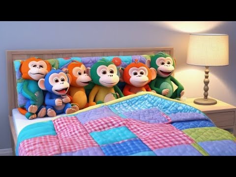 Five Cheeky Monkeys at Bedtime | Playful Bedtime Rhyme for Toddlers ...