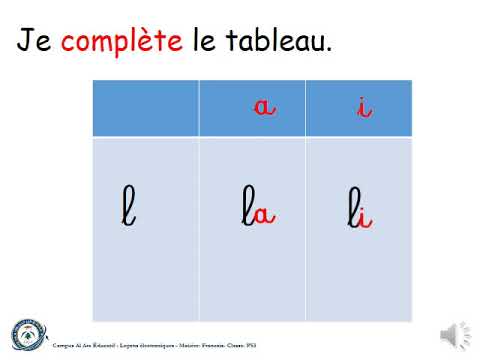 Francais - Fiche de lecture Lettre L - PS3 - YouTube