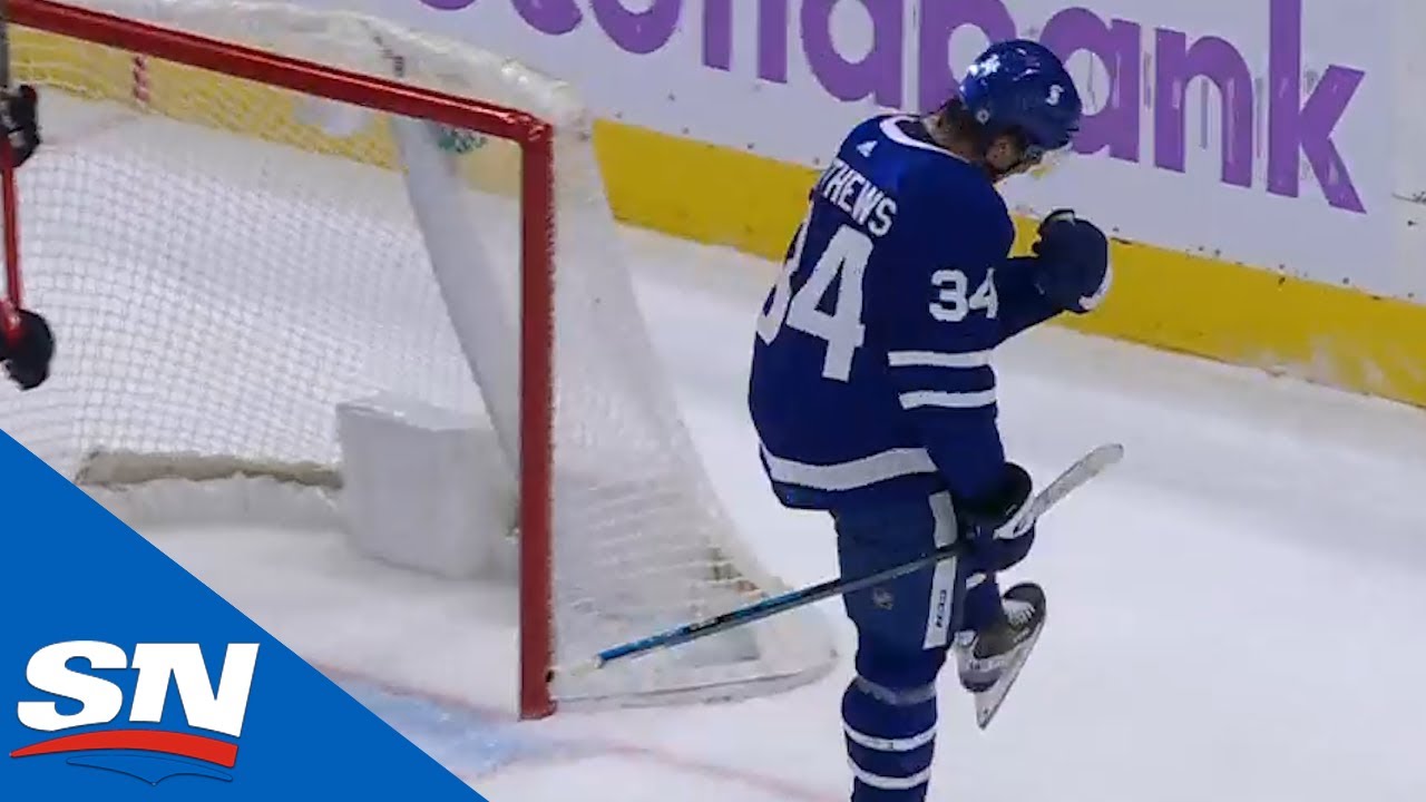Auston Matthews Completes Third Career Hat Trick Against Senators - YouTube