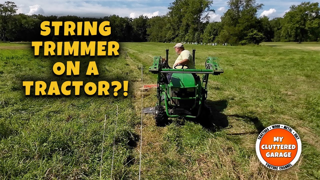 DR 3 Point Hitch Trimmer Mower with the John Deere 1023E subcompact ...
