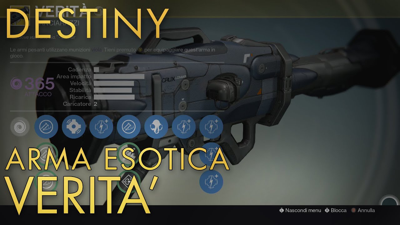 Destiny | Arma Esotica: VERITA' | Recensione Arma - YouTube