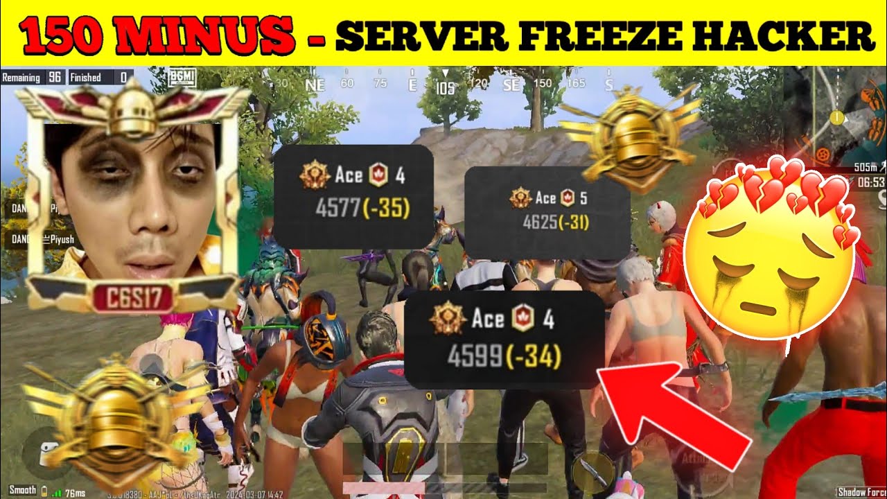 😭 150 MINUS - SERVER FREEZE HACKER ARE BACK AGAIN || SOLO CONQUEROR ...