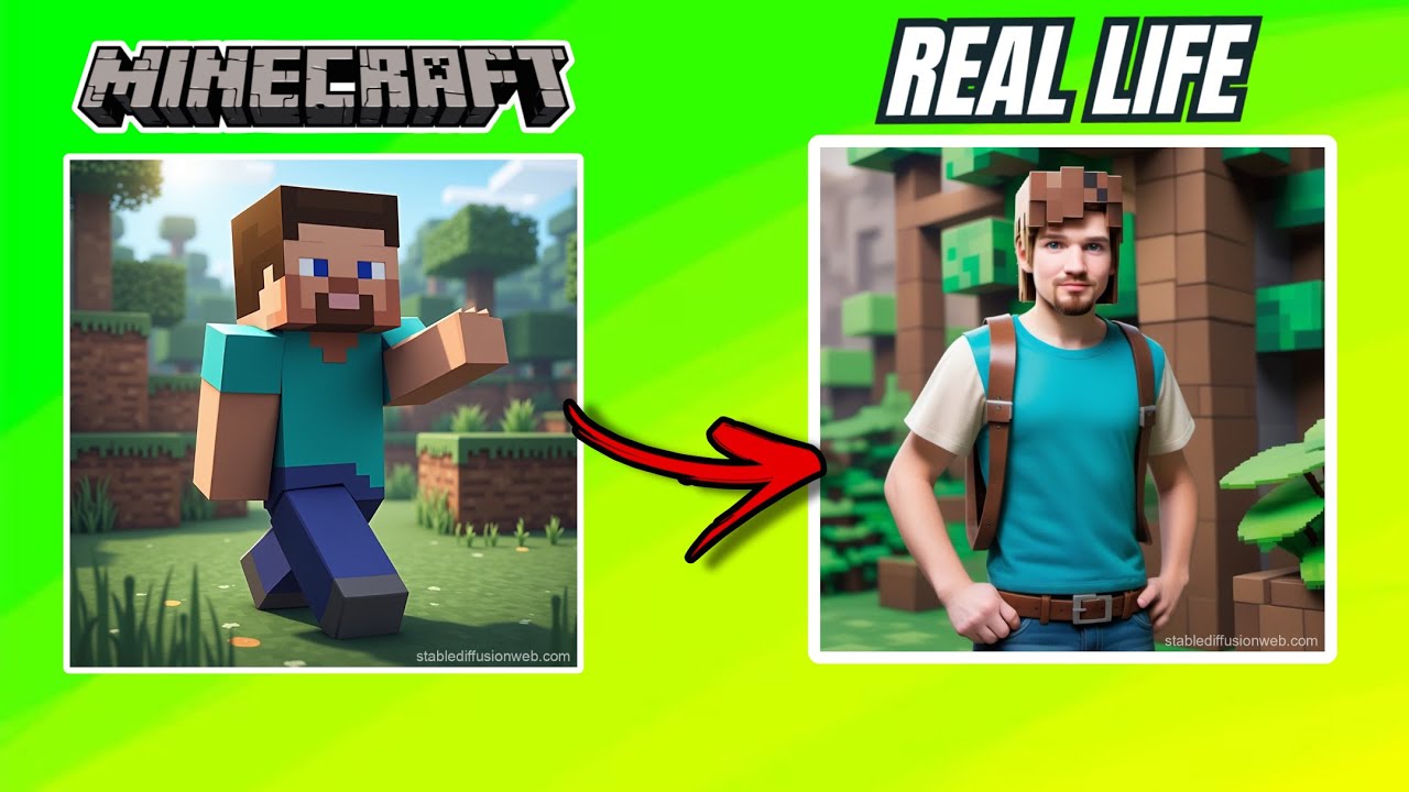 MINECRAFT VS REAL LIFE!! (skins, objects..) - YouTube