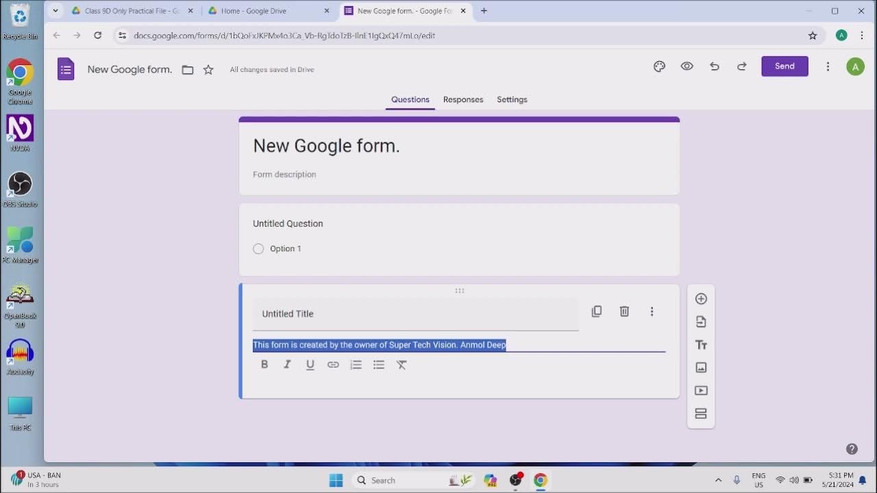 “Master Google Forms: Create Professional Forms on Your Laptop!” - YouTube