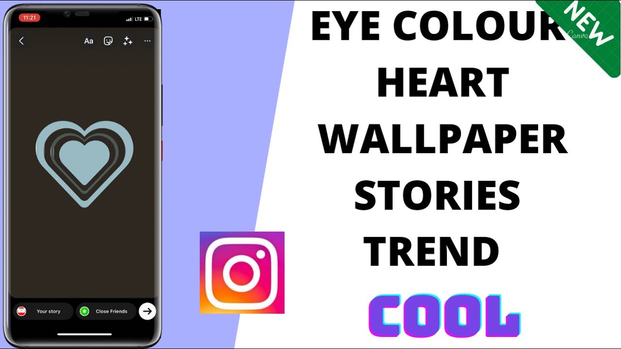 How To Do The Instagram Eye Color Heart Wallpaper Trend - TikTok Eye ...