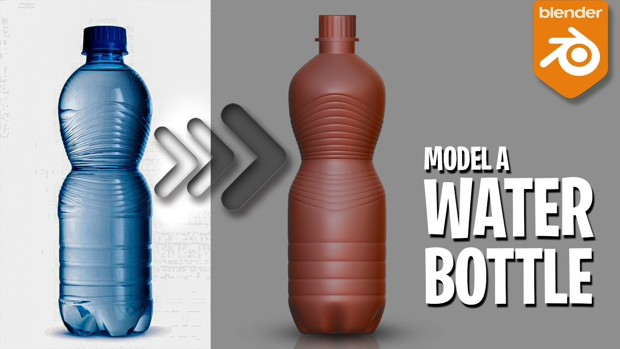 Blender Tutorial: Model a Sleek Water Bottle in Blender SubD modelling ...