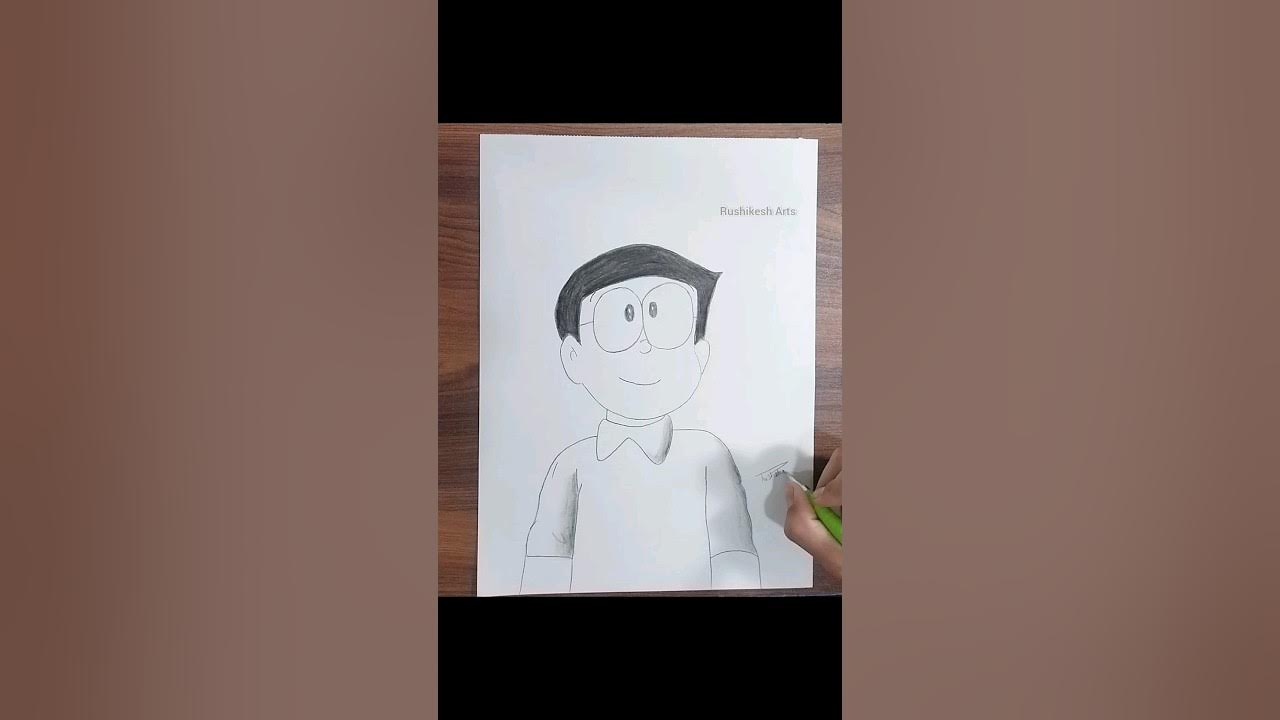 Easy nobita drawing #nobita #drawing #shorts @RushikeshArts15 - YouTube