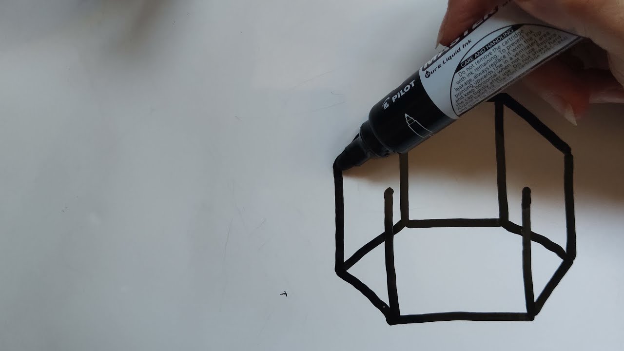 Dibujar un prisma hexagonal - YouTube