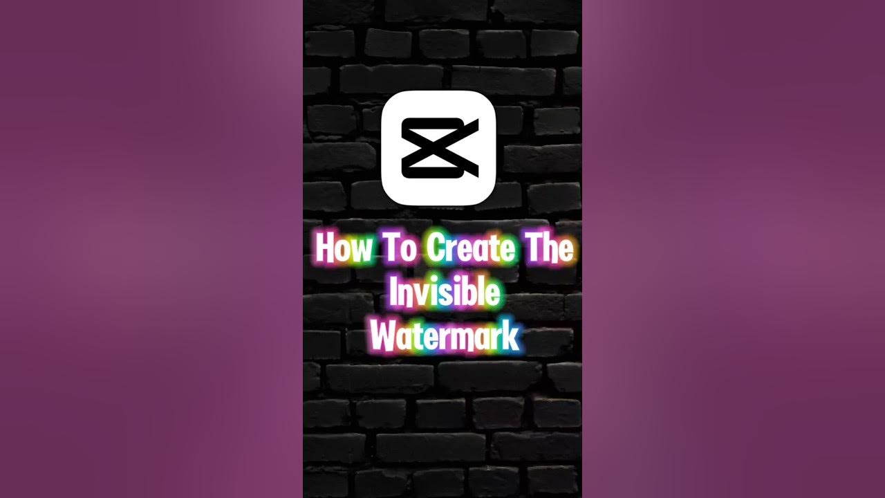 How To Create The Invisible Watermark Tutorial @EVG_Pro #editingtips # ...