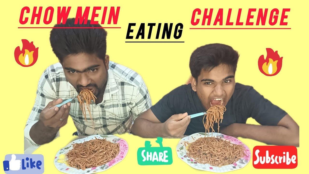 Chow.Mein Eating Challenge ! Chinece . Noodles Eating Competition..Food ...