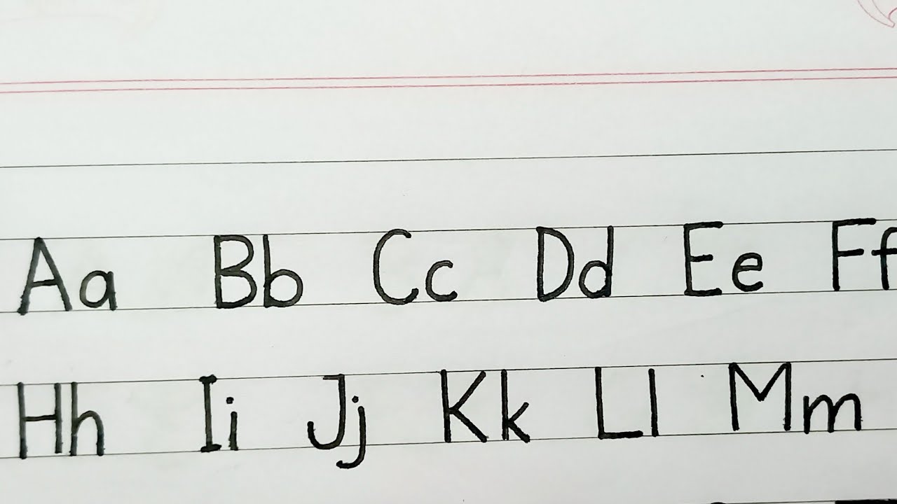 How to write english capital and small letter | Alphabets Aa to Zz ...