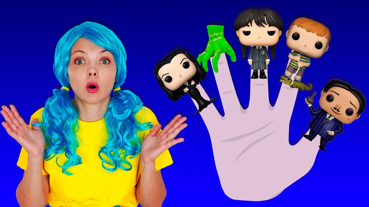 Finger Family Wednesday Addams - Halloween Heroes | Kids Songs - YouTube
