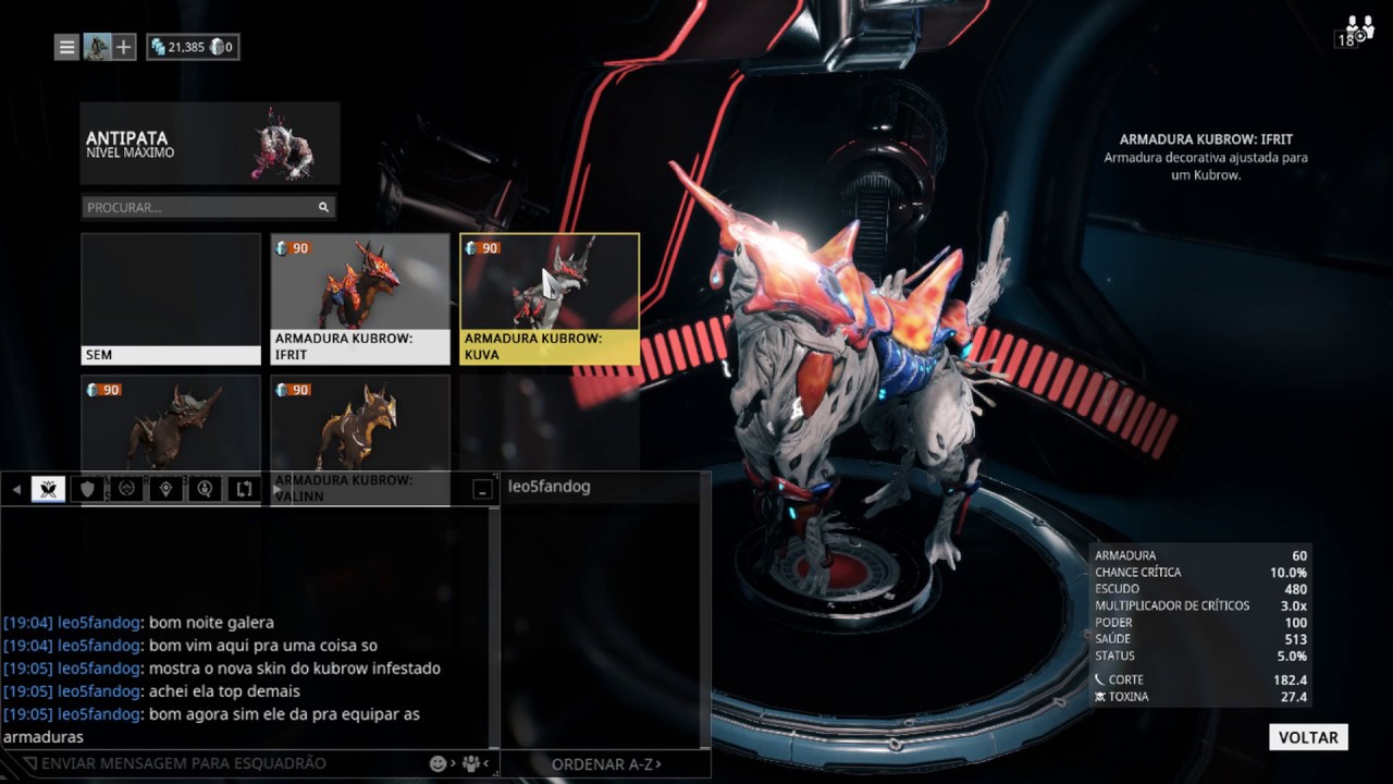 WARFRAME *Nova Aparencia do Kubrow Infestado* - YouTube
