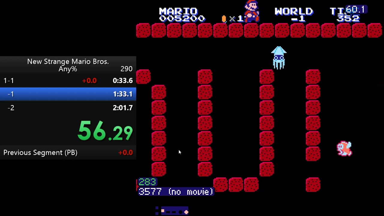 New Strange Mario Bros. any% in 2:01.816 - YouTube