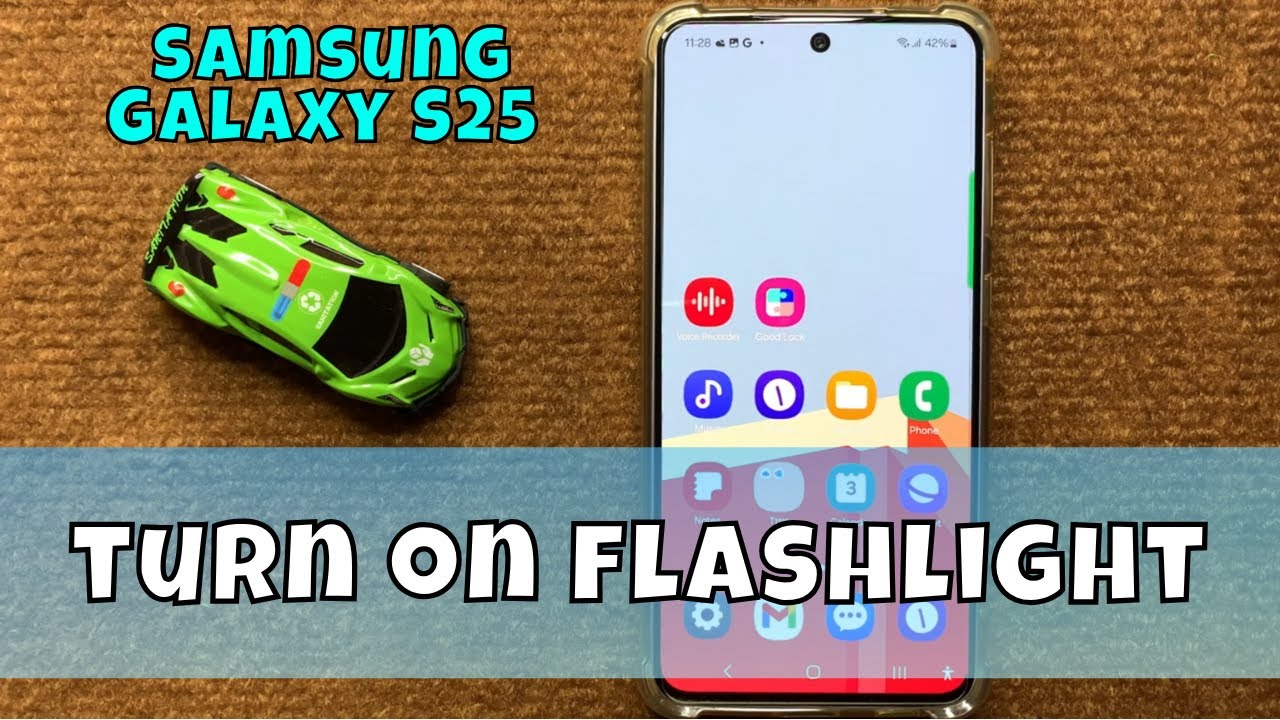 How to turn on flashlight on Samsung S25 - YouTube