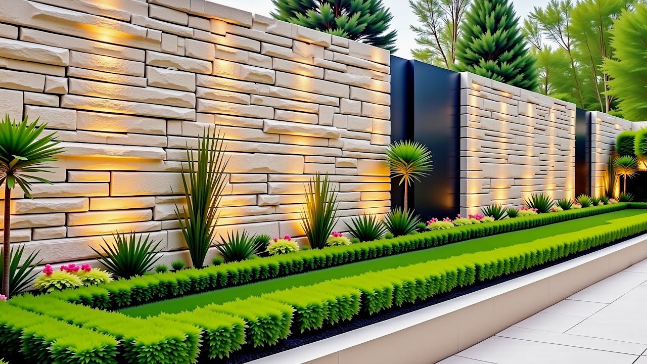 +100 Modern Garden Fence Designs & Backyard Garden Wall Ideas 2025 ...