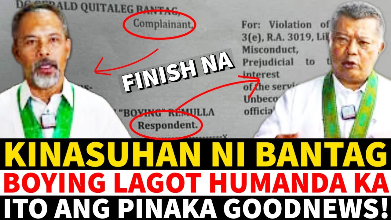 BOYING NABULAGA KINASUHAN NI DG BANTAG ITO ANG PINAKA GOODNEWS ATTY ...