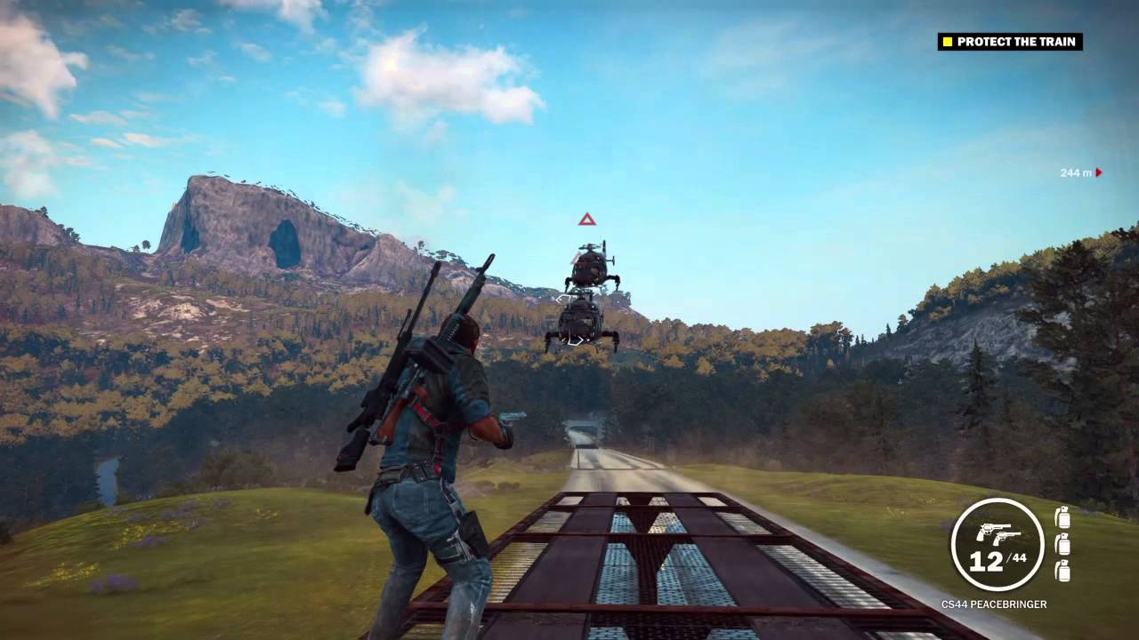 Just Cause 3 crazy helicopter pilot shot - YouTube